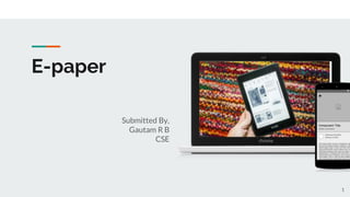 E paper technologies | PPT