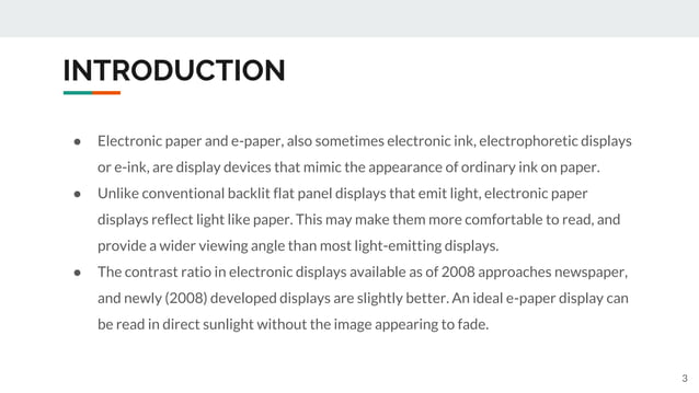 E paper technologies | PPT