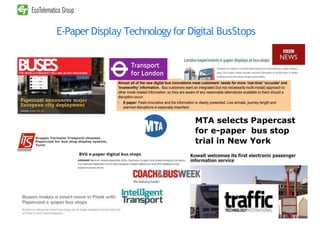 E-paper bus stop solutions | PDF