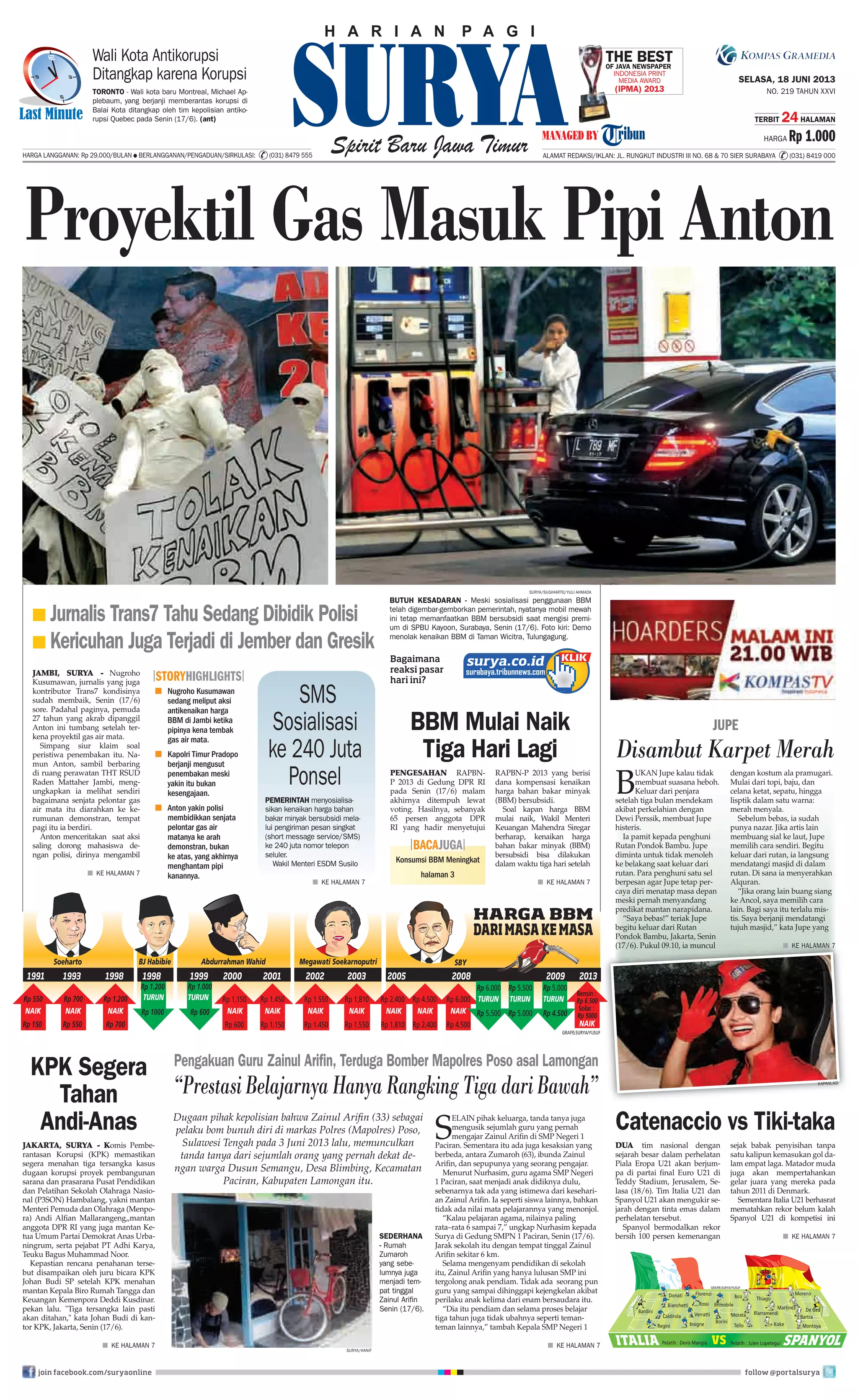 Epaper Surya 18 Juni 2013 | PDF