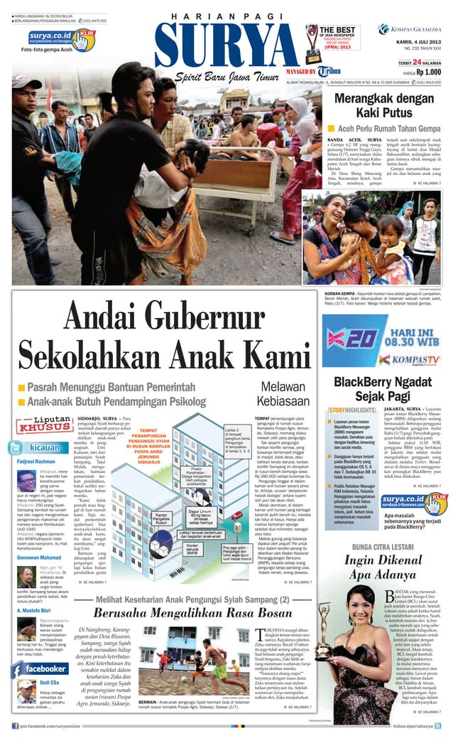 Epaper Surya 4 Juli 2013 | PDF