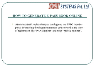 E passbook presentation for all employees | PPS