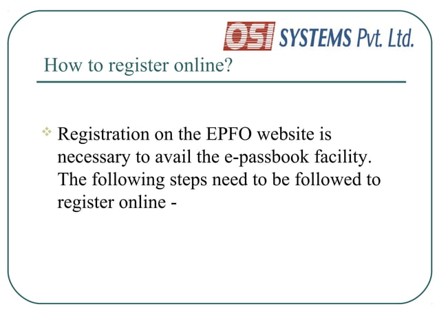 E passbook presentation for all employees | PPS
