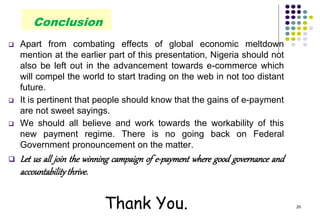 e-payment BoF based on e payment for seminars | PPT