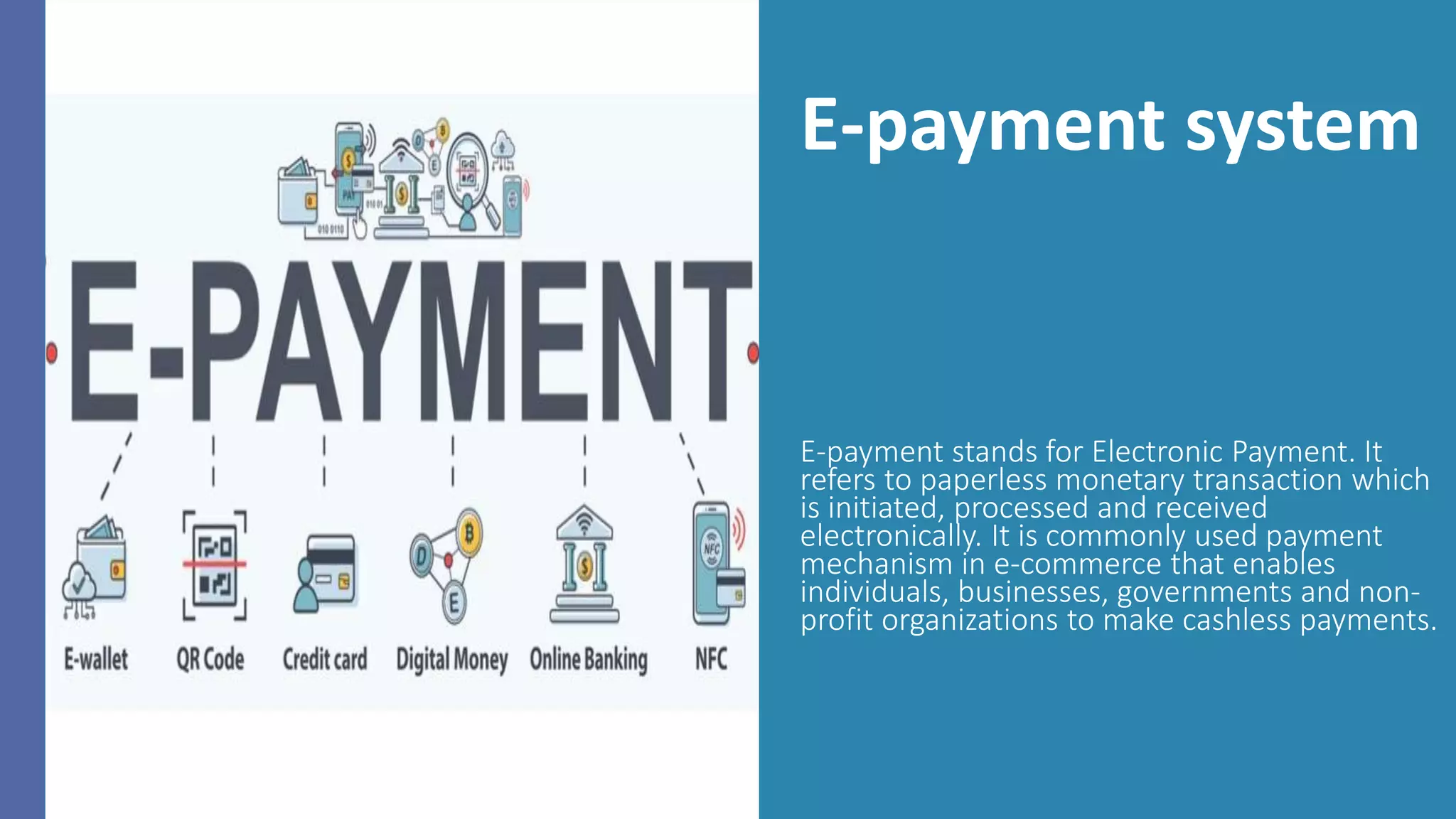 E-payment system | PPTX | Credit Cards | Personal Debt