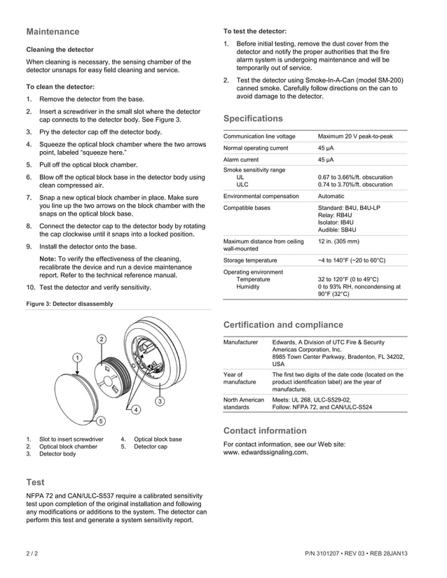 Edwards Signaling E-PD Installation Manual | PDF
