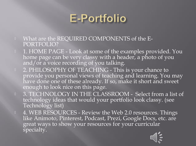 E portfolio Design and Creation | PPT | Education