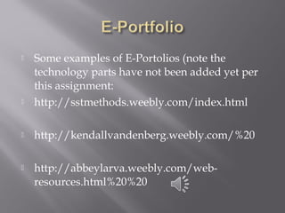 E portfolio Design and Creation | PPT | Education