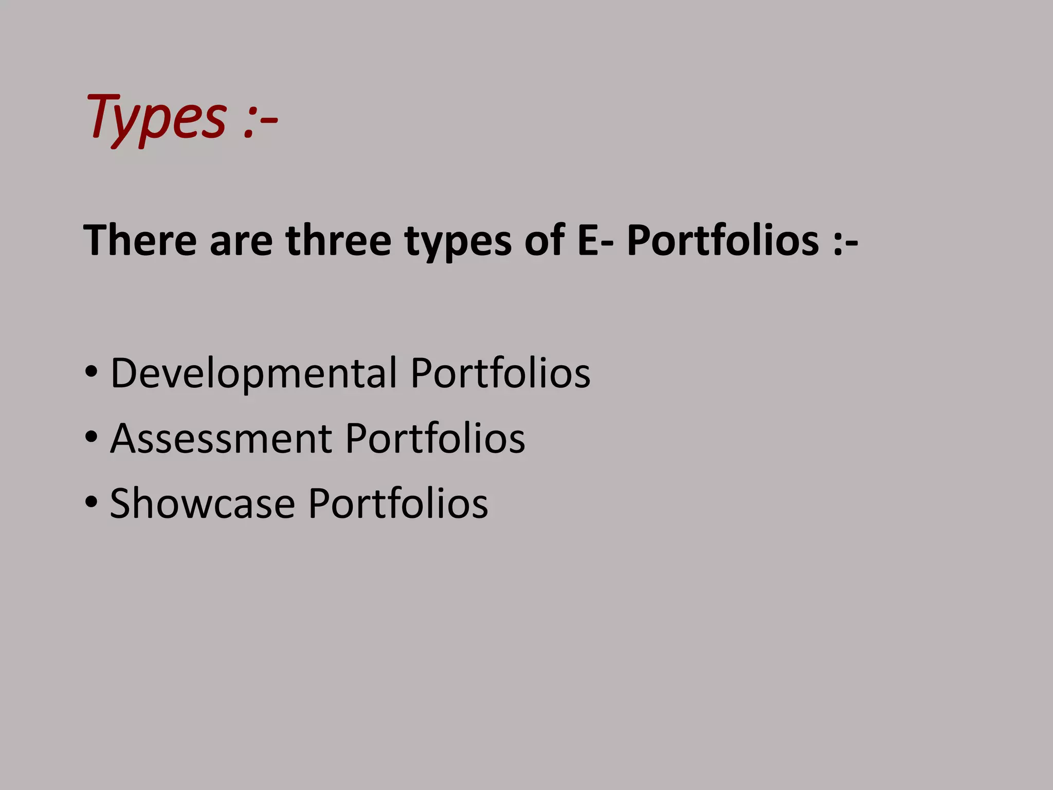 E-Portfolio | PPTX