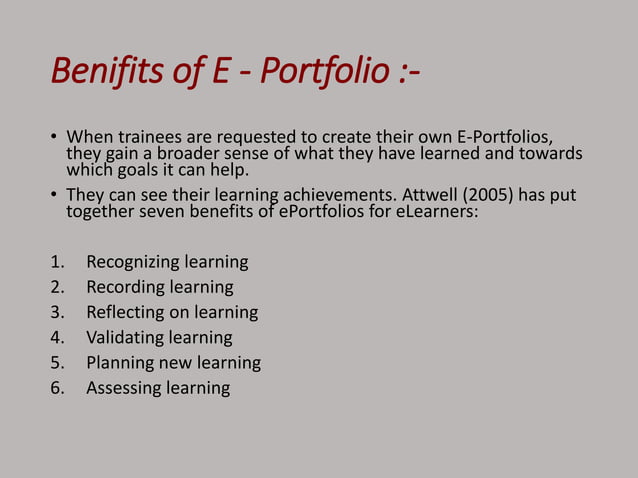 E-Portfolio | PPTX