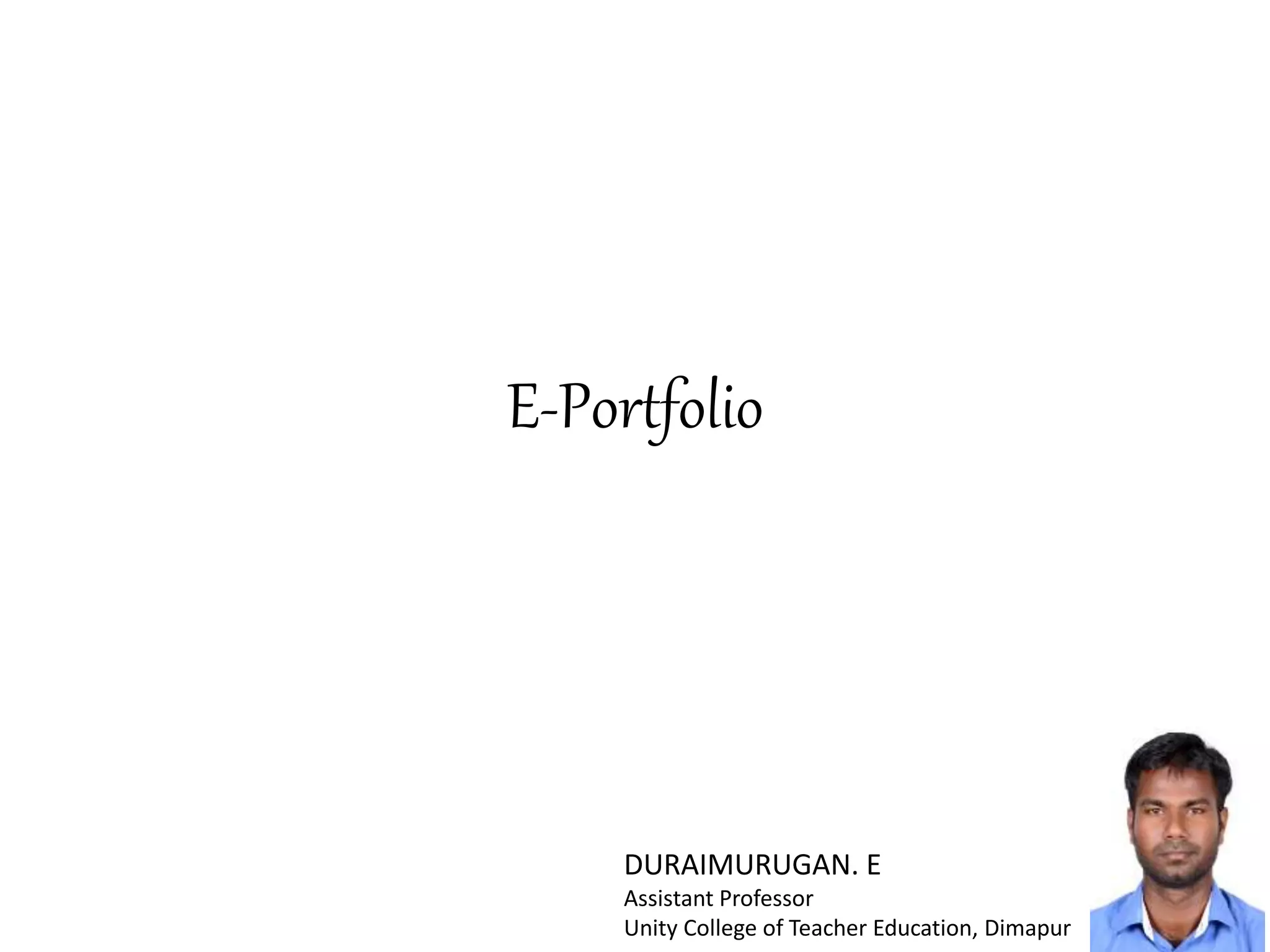 E portfolio | PPT