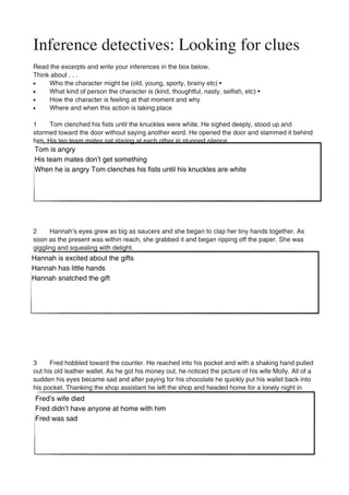 E portfolio - reading inferring emma | PAGES