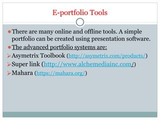 e-content on E-Portfolio and E-Rubrics.pptx