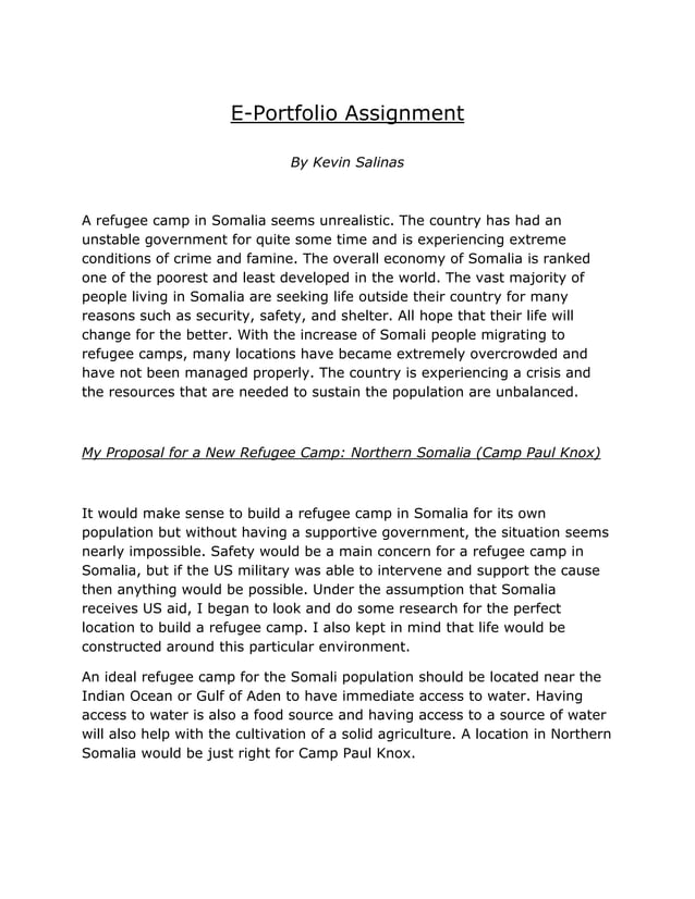 E portfolio assignment | PDF