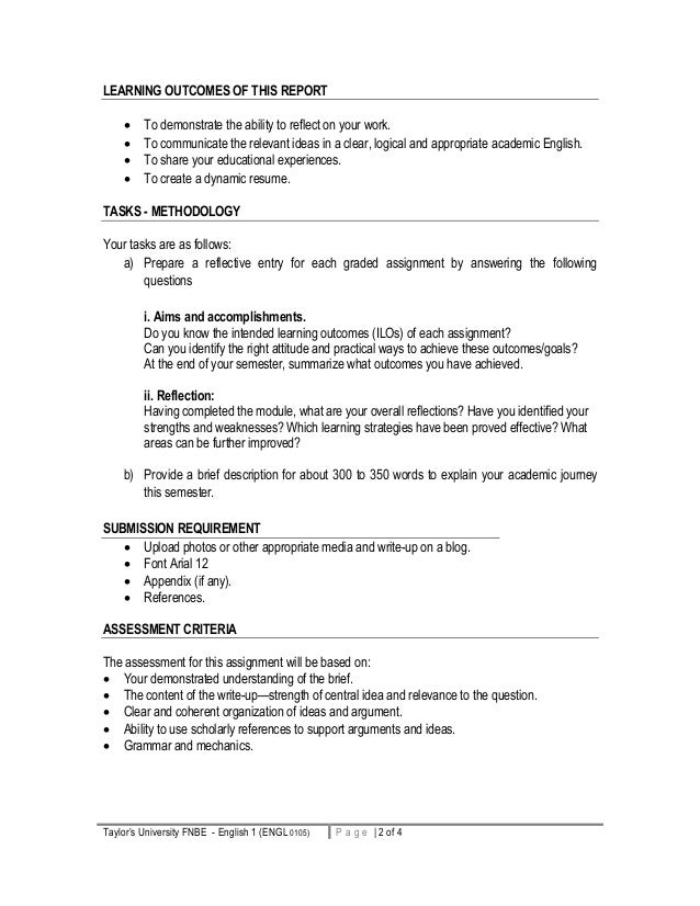 E portfolio assignment september 2015