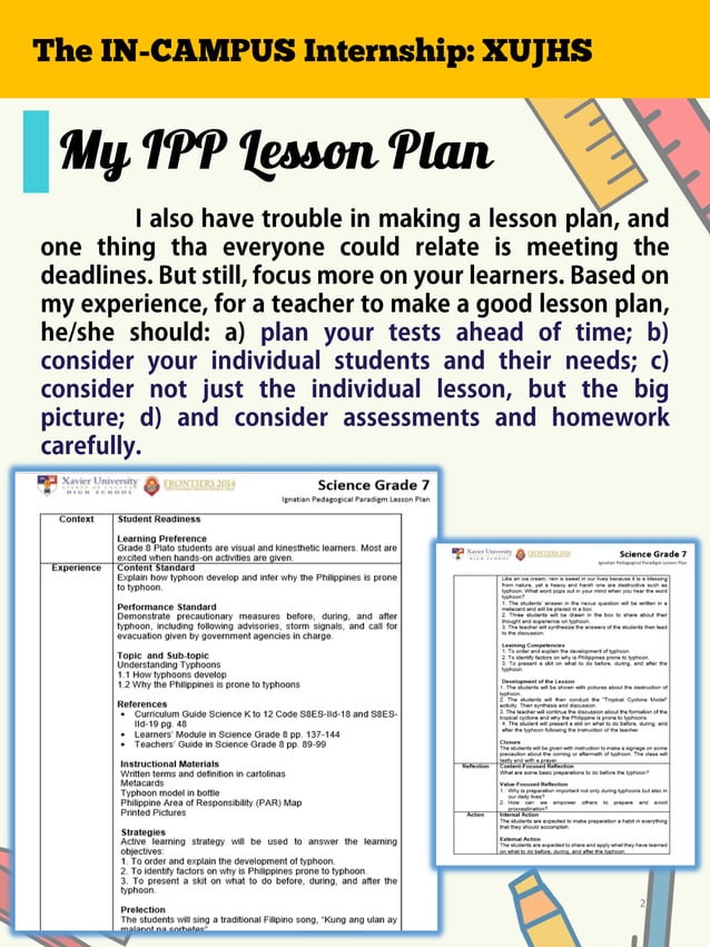 Internship E-PORTFOLIO | PDF | Undergraduate Education | College Education