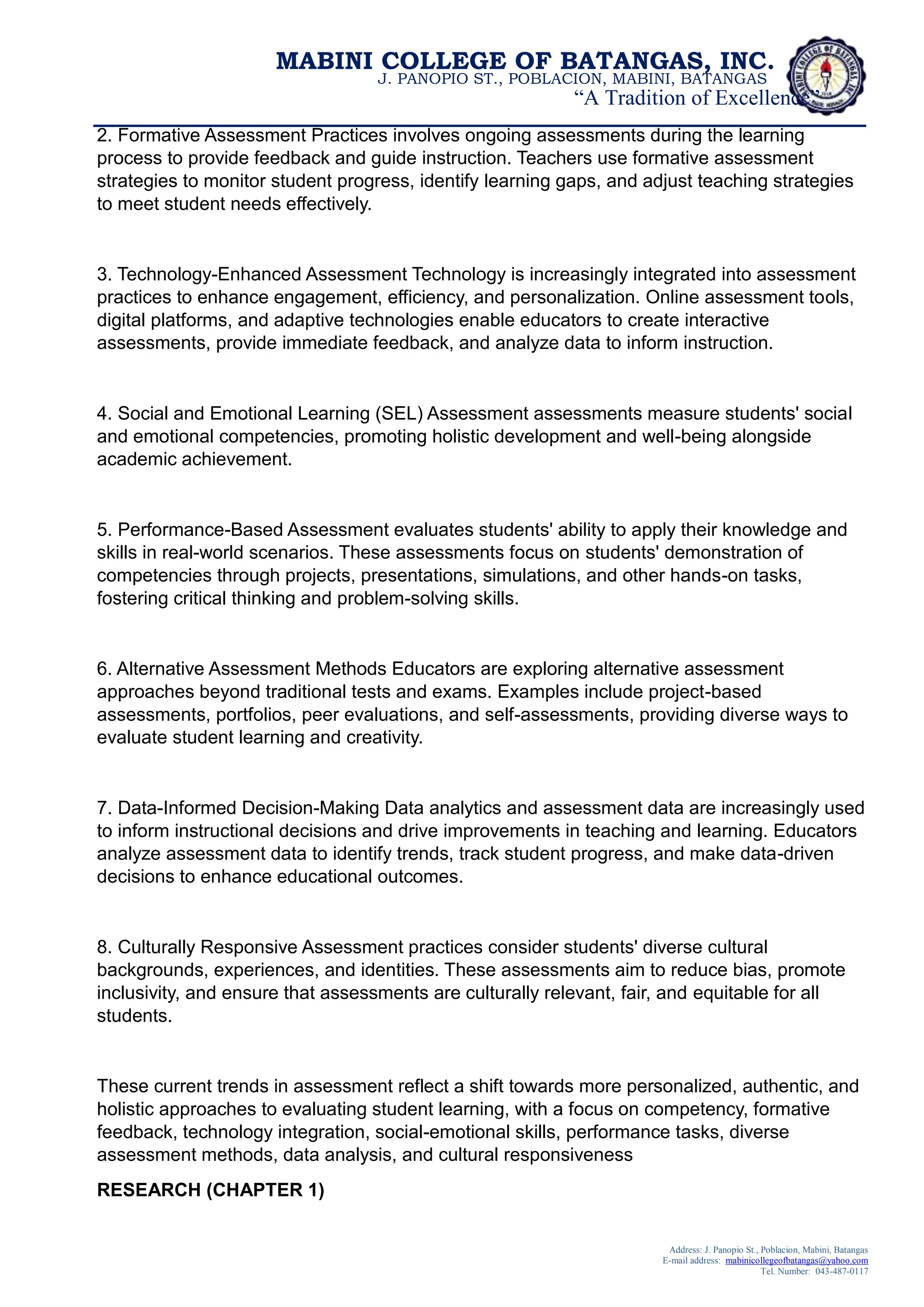 E-PORTFOLIO IN ASSESSMENT IN LEARNING 2.docx