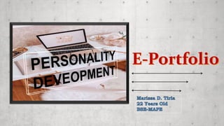 E-Portfolio in Personality Development | PPTX | Education