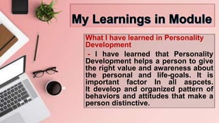 E-Portfolio in Personality Development | PPTX | Education