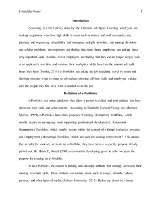 e-Portfolio paper | PDF