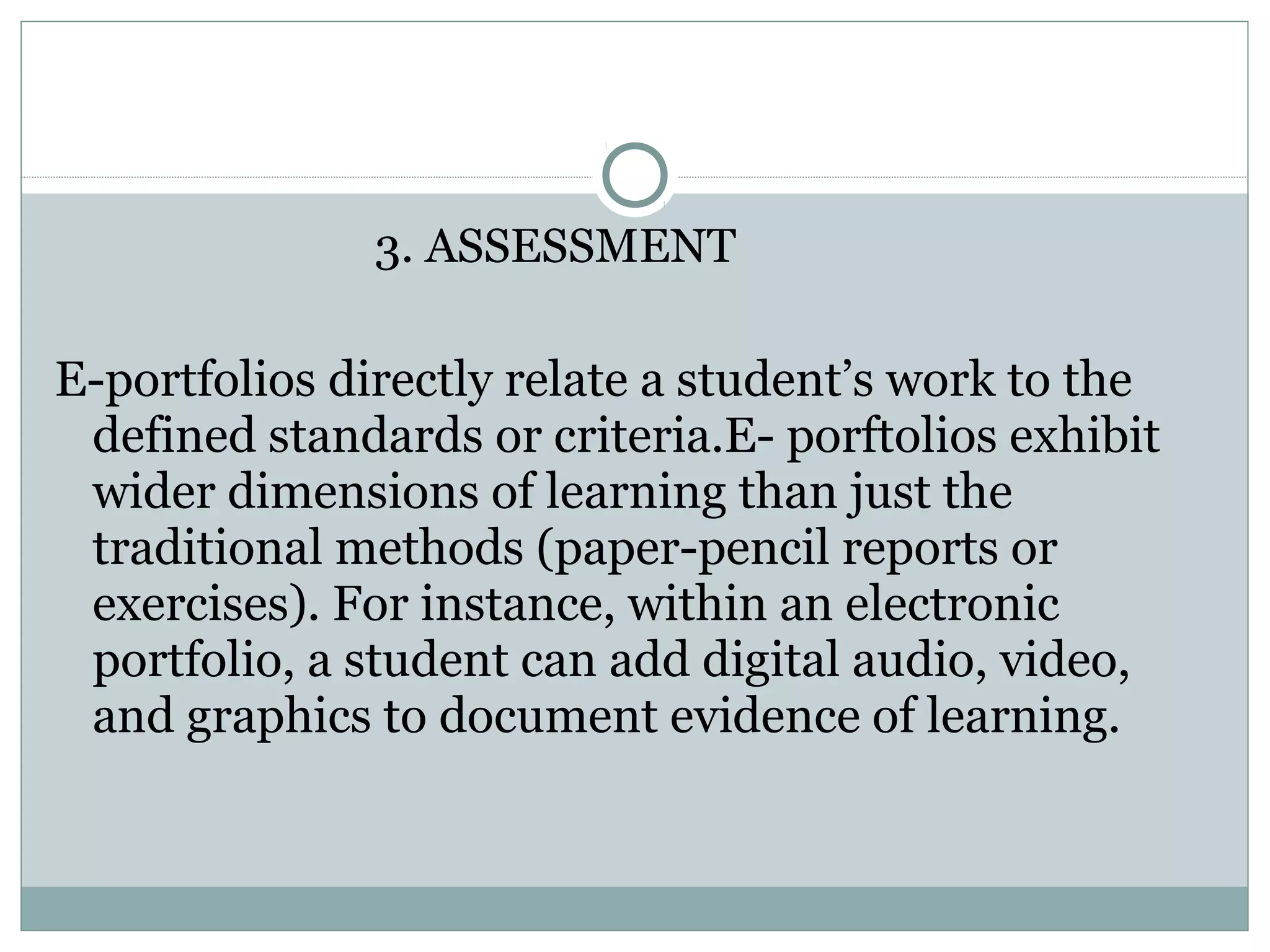 E portfolio presentation | PPT