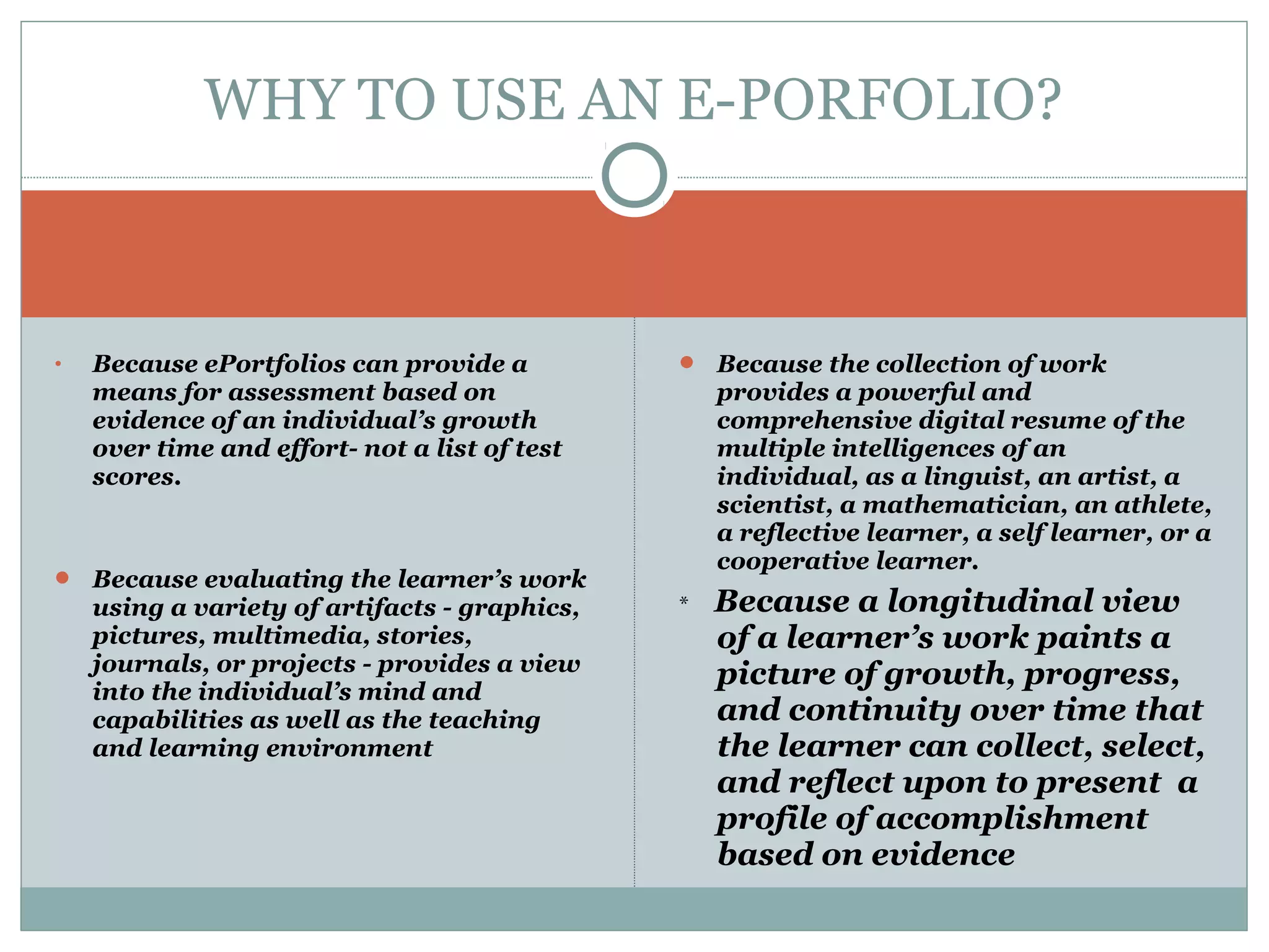 E portfolio presentation | PPT