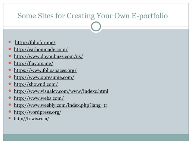 E portfolio presentation | PPT