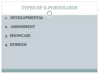 E portfolio presentation | PPT