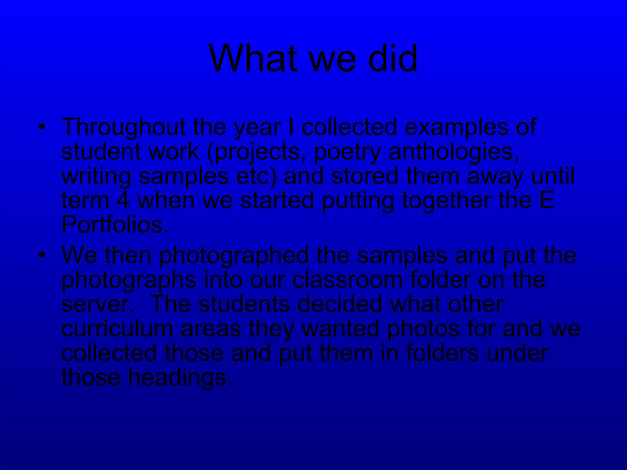 Making eportfolios Real and Simple | PPT