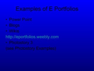 Making eportfolios Real and Simple | PPT