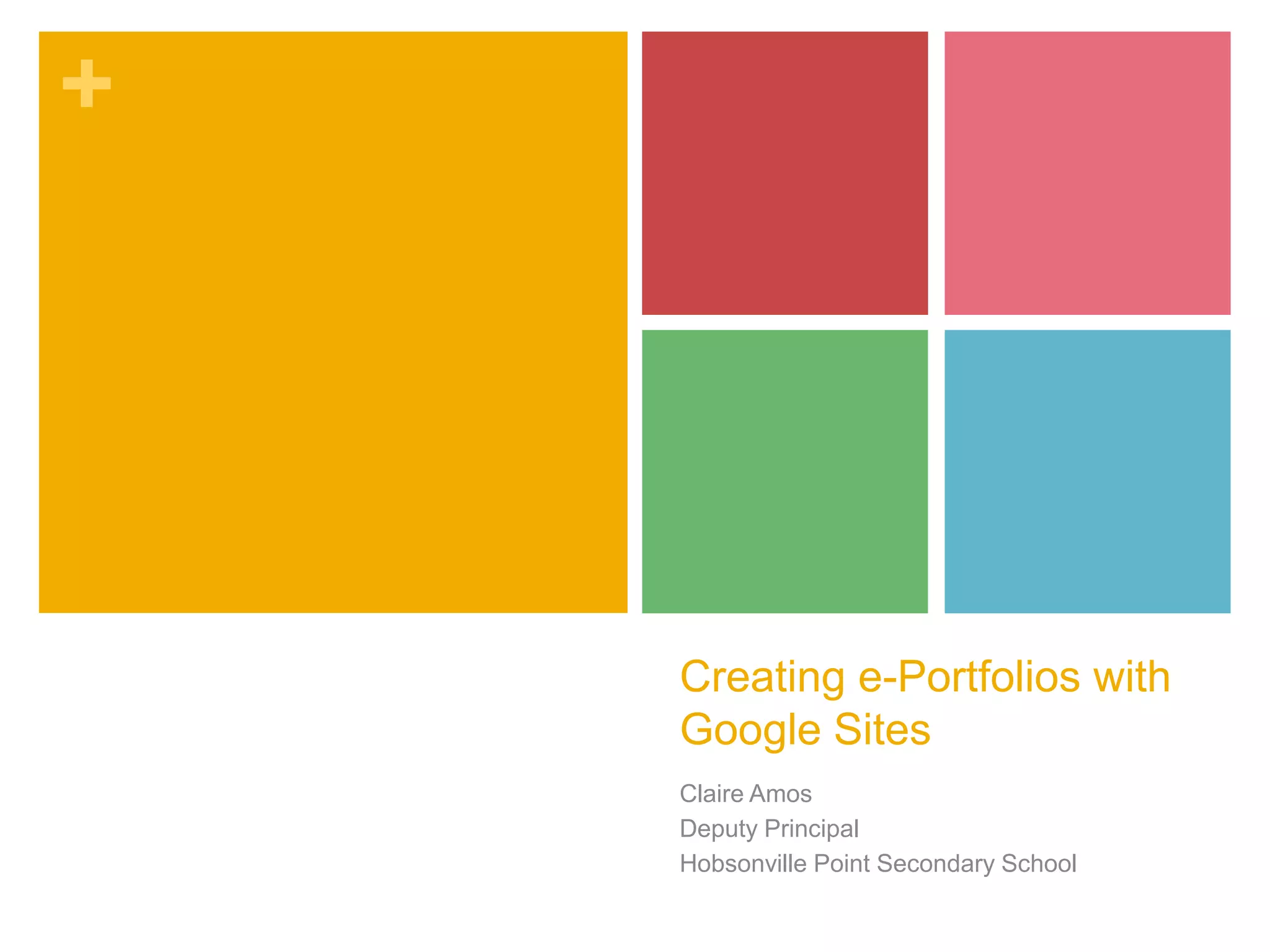E-portfolios and Google Sites | PPTX