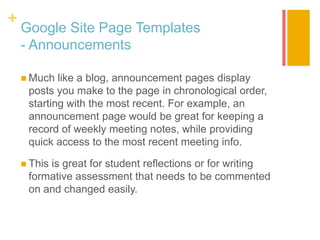 E-portfolios and Google Sites | PPTX