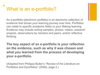 E-portfolios and Google Sites | PPTX