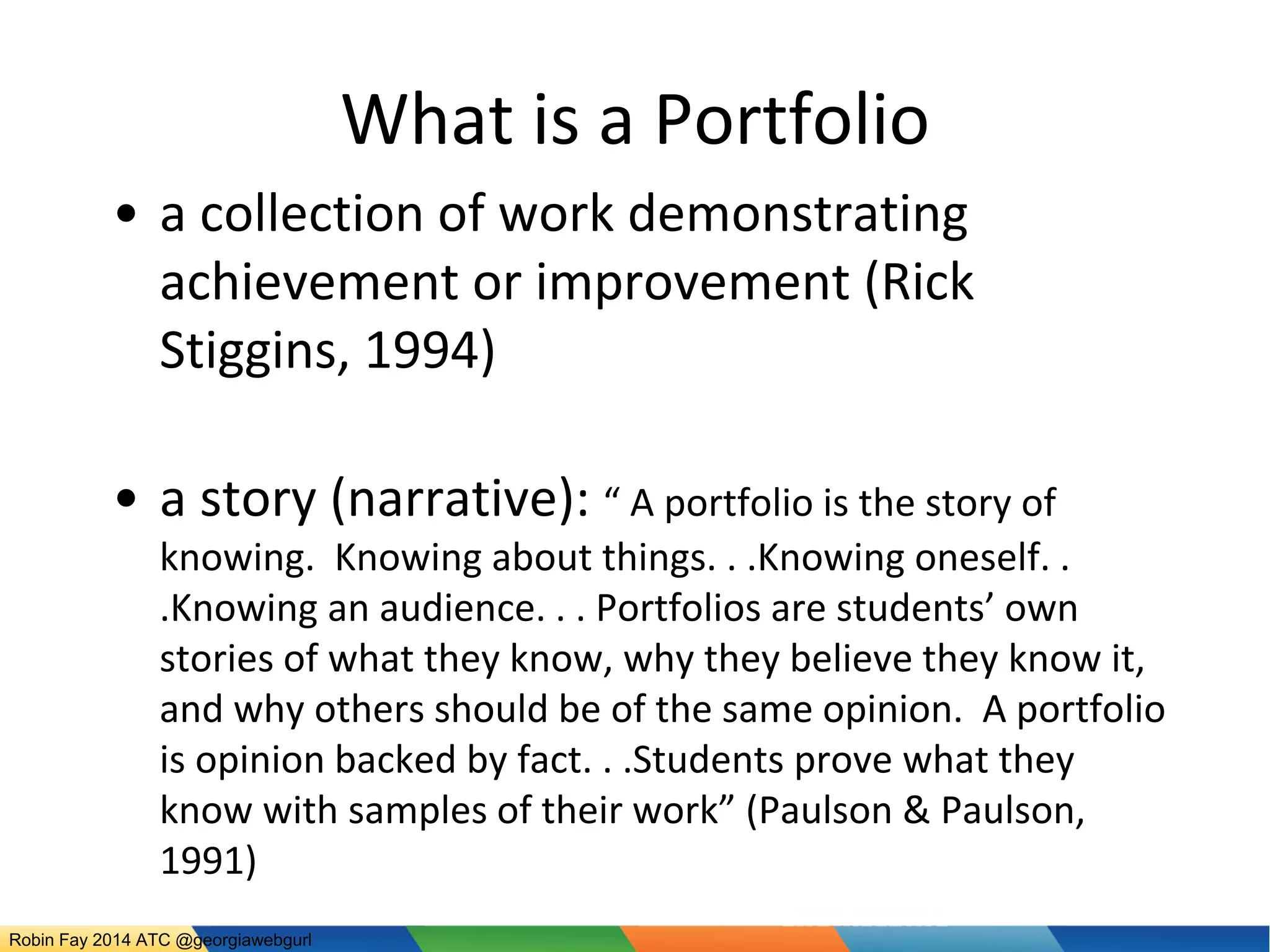 E portfolios atc overview | PPTX