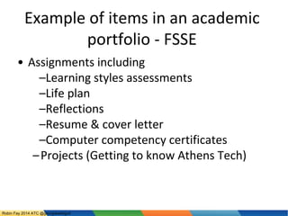 E portfolios atc overview | PPTX