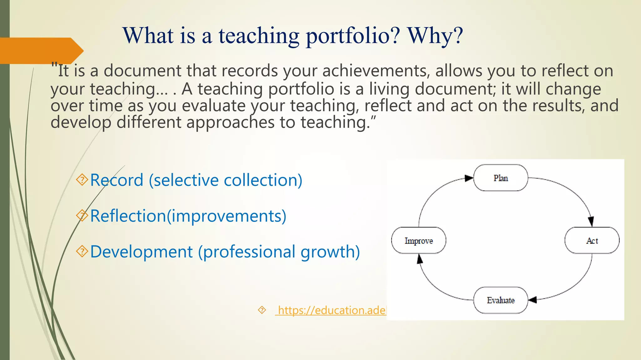 E-Portfolios for Continuous Professional Development | PPT