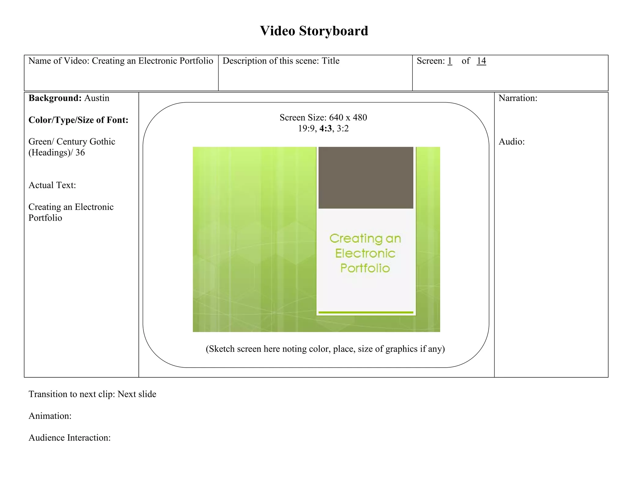E portfolio storyboard | PDF