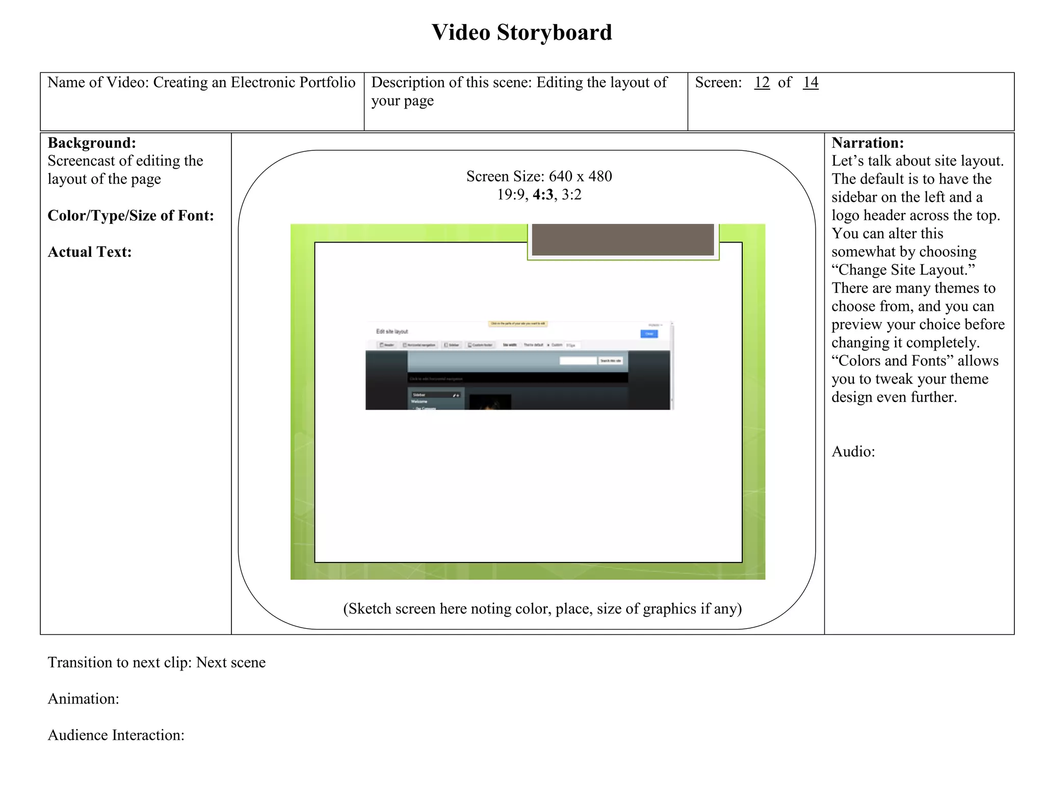 E portfolio storyboard | PDF