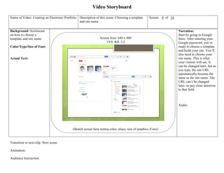 E portfolio storyboard | PPT