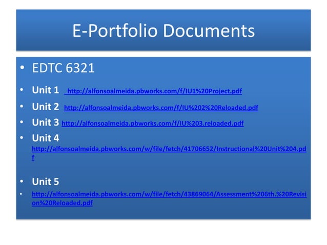 E portfolio tutorial | PPTX