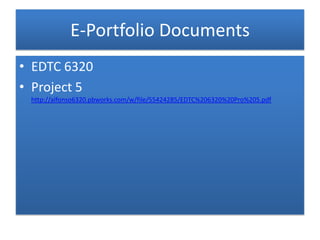 E portfolio tutorial | PPTX