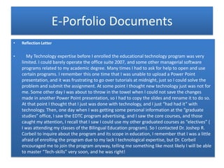 E portfolio tutorial | PPTX