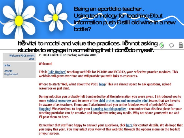 Implementing successful e-portfolio-based learning | PPT