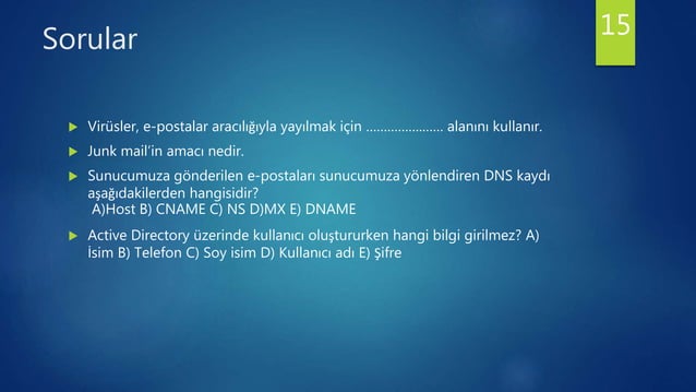 E Posta Sunucusu | PPTX