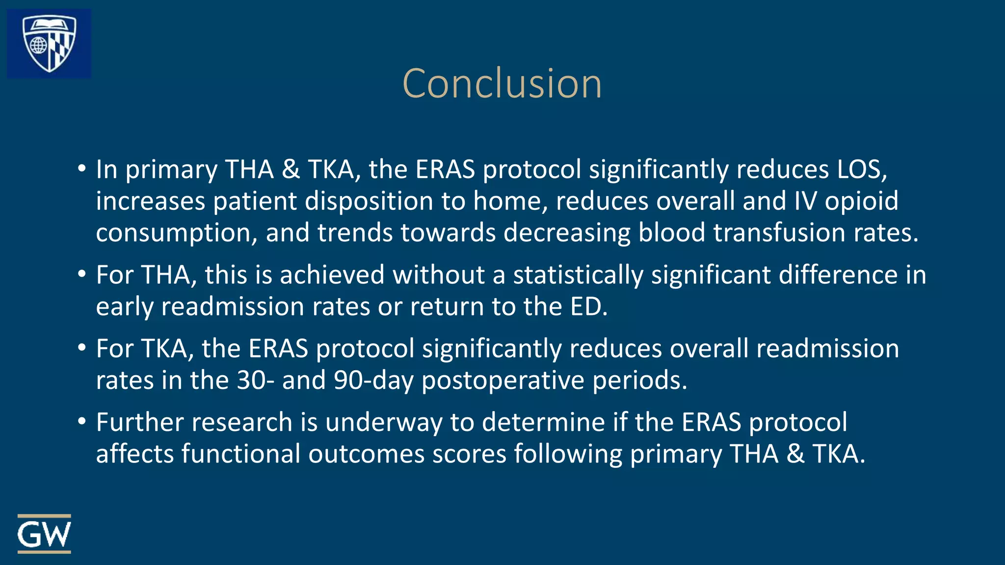 Effect of the Enhanced Recovery After Surgery (ERAS) | PPTX | Physical ...