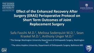 Effect of the Enhanced Recovery After Surgery (ERAS) | PPTX | Physical ...