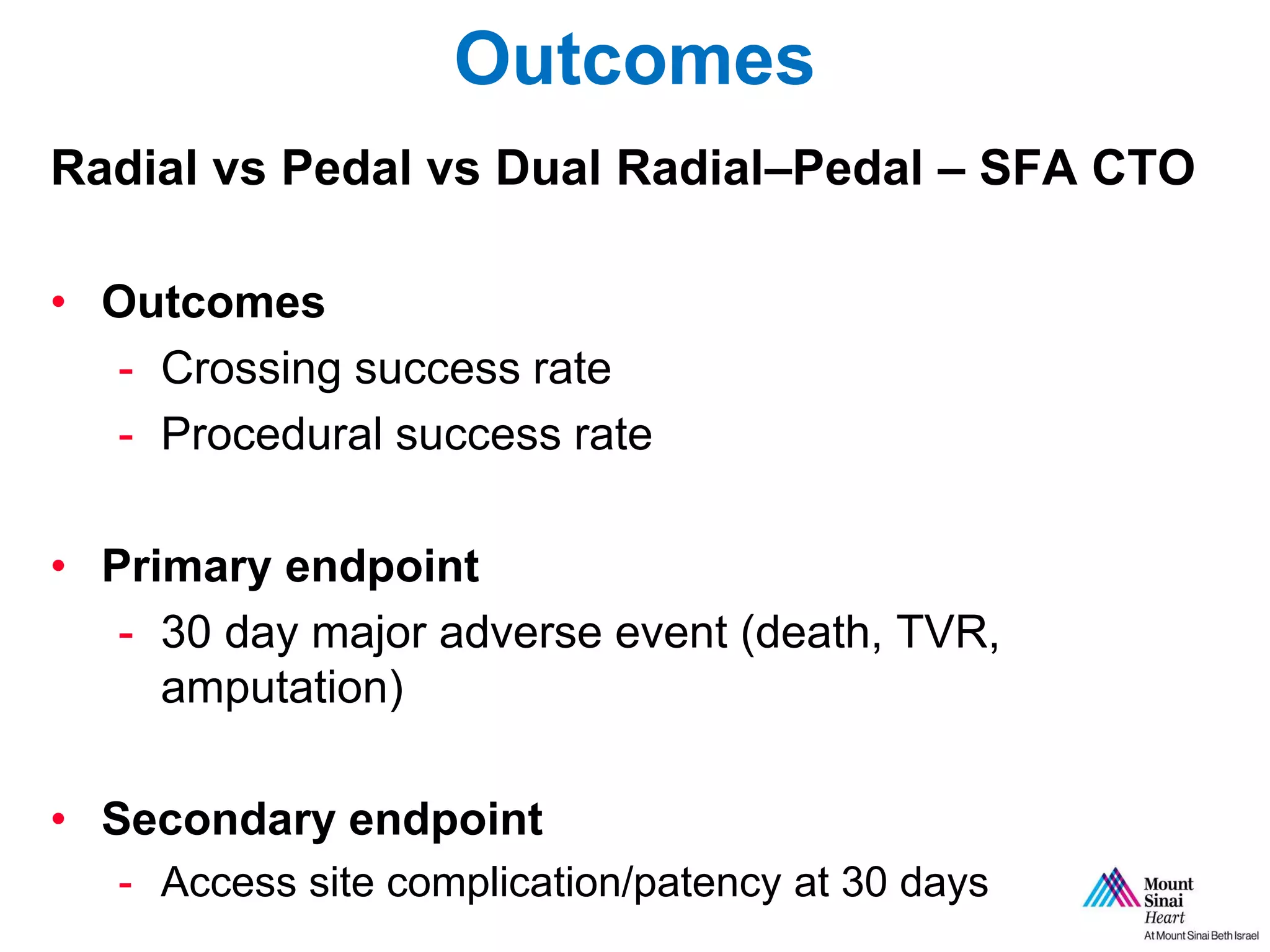 E-poster10 Patel aimradial20170922 Radial pedal SFA CTO | PPTX | Heart ...