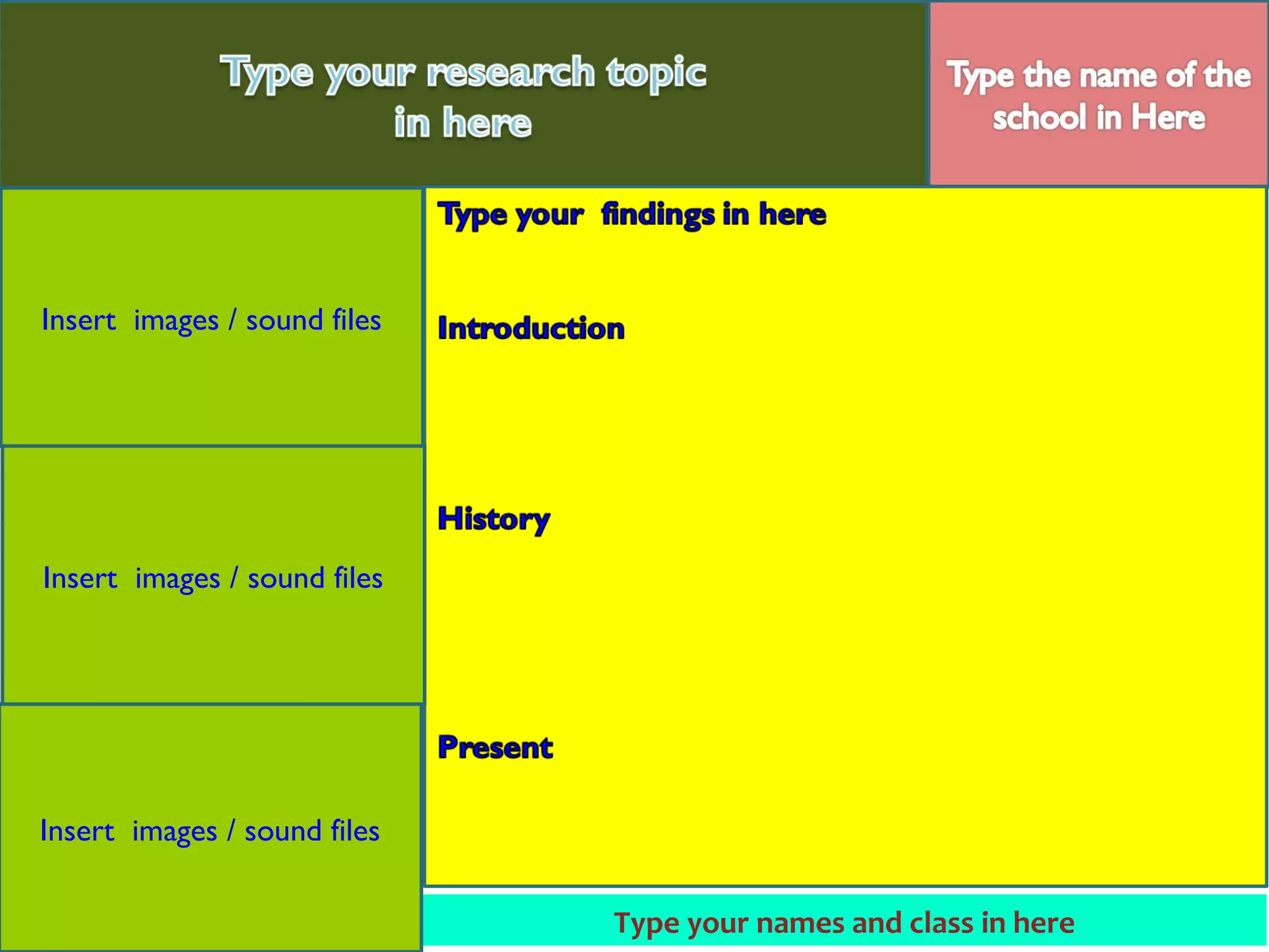 E poster template landscape | PPT