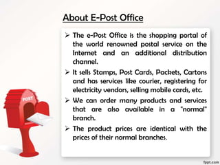 E post office system | PPTX
