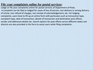 E post office system | PPTX